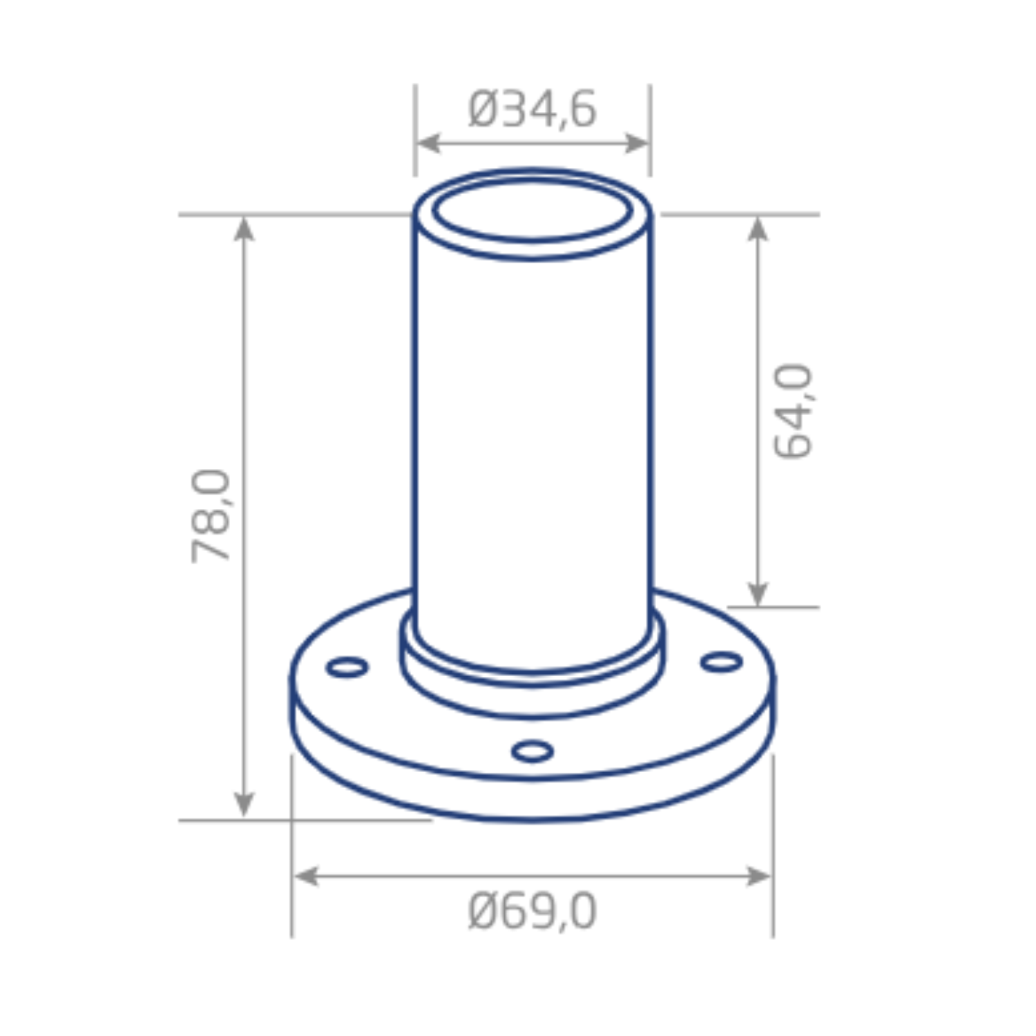 Sapata de Alumínio para perfil TR071